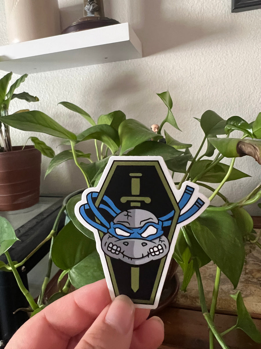 Ninja Turtle Logo Sticker - Leonardo – Foolish Mortal Graveyard