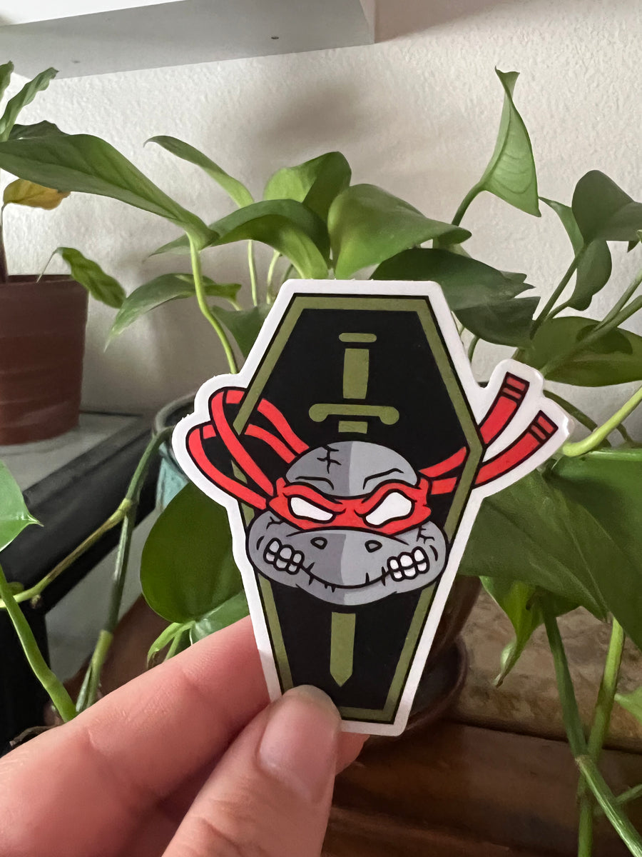 Ninja Turtle Logo Sticker - Raphael – Foolish Mortal Graveyard